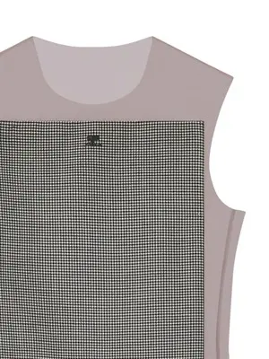 COURREGES Illusion Houndstooth Bodysuit - Black
