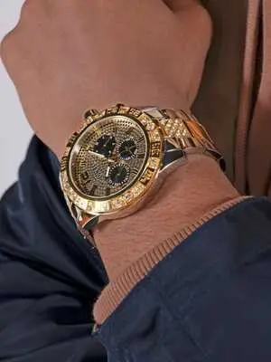Guess Majestic 48mm Chronograph Watch - Black