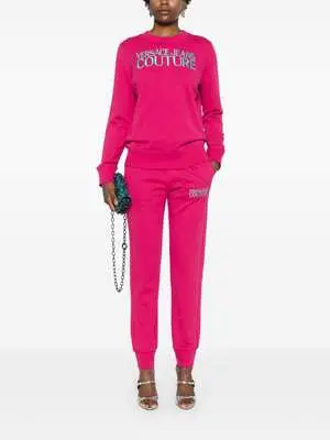 Versace Logo-embroidered Sweatshirt - Pink