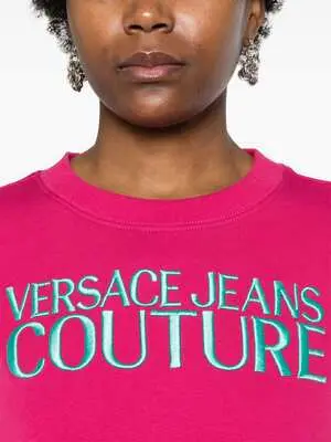 Versace Logo-embroidered Sweatshirt - Pink