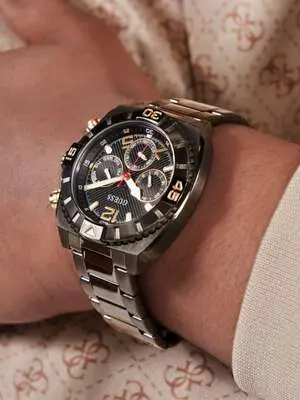 Guess Multifunctional 44mm Chronograph Watch - Black