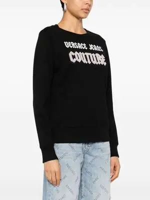 Versace Bead-embellished Sweatshirt - Black
