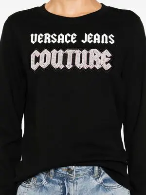 Versace Bead-embellished Sweatshirt - Black