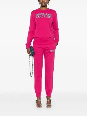 Versace Embroidered Logo Track Pants - Pink