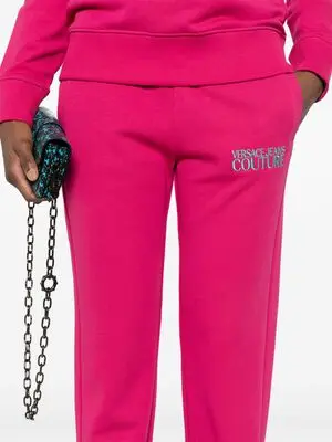 Versace Embroidered Logo Track Pants - Pink