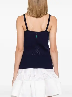 JW Anderson Pointelle-knit Top - Blue
