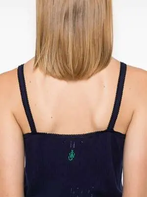 JW Anderson Pointelle-knit Top - Blue