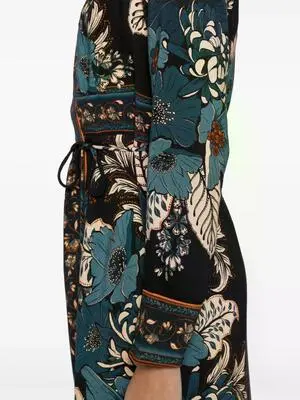 farm rio blossom tapestry black midi dress In Blue - 82% Off Floral print