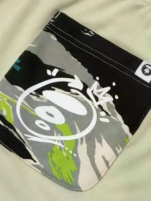 AAPE BY *A BATHING APE Logo-patch Shorts - Green