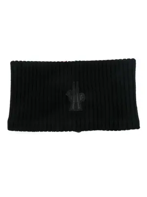Moncler Logo-patch Wool Headband - Black