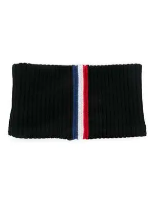 Moncler Logo-patch Wool Headband - Black