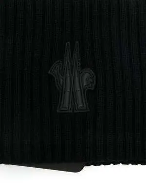 Moncler Logo-patch Wool Headband - Black