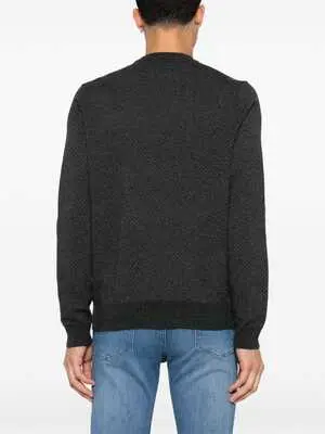 BOSS Patterned Jacquard Sweater - Grey