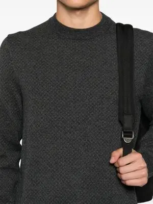 BOSS Patterned Jacquard Sweater - Grey