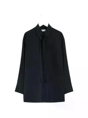 LEMAIRE Tie-detail Shirt - Black
