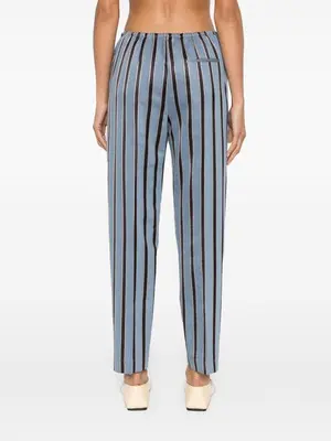FORTE_FORTE Striped Tapered Trousers - Blue