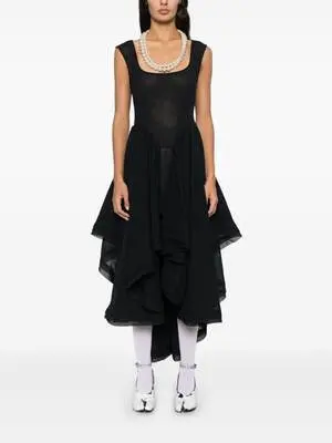 ELENA VELEZ Ruffled Cocktail Dress