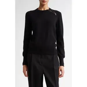 Partow Bea Zip Cashmere Sweater - Black