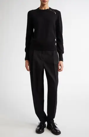 Partow Bea Zip Cashmere Sweater - Black