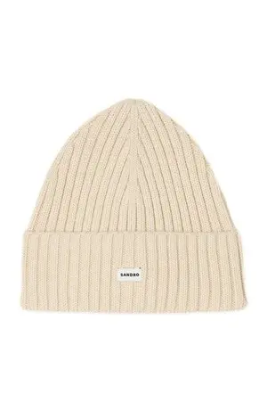 Sandro SANDRO Rib Knit Beanie Ficelle