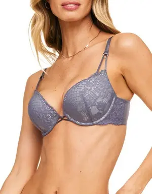 ADORE ME Josie Push Up Plunge Bra - Dark Grey