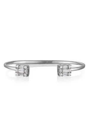 MINDI MOND Clarity Petite Diamond Bangle Bracelet - White Gold/diamond