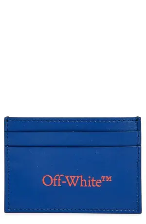 Off-White Bookish Leather Card Case - Blue - Red