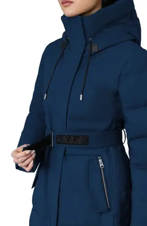 Mackage Shyla Down Coat With Removable Quilted Bib - Navy