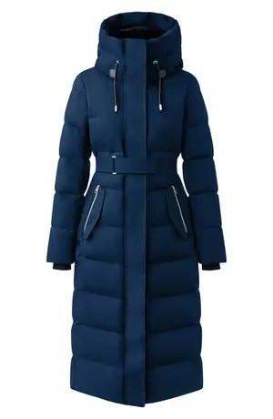 Mackage Shyla Down Coat With Removable Quilted Bib - Navy