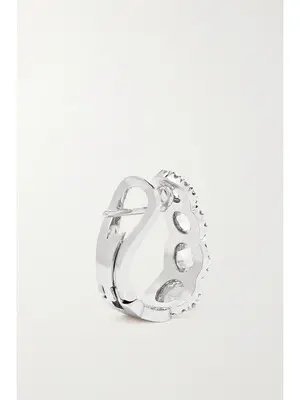 DAVID MORRIS 18-karat White Diamond Hoop Earrings