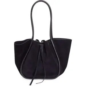 Proenza Schouler Large Ruched Suede Tote - Deep Navy