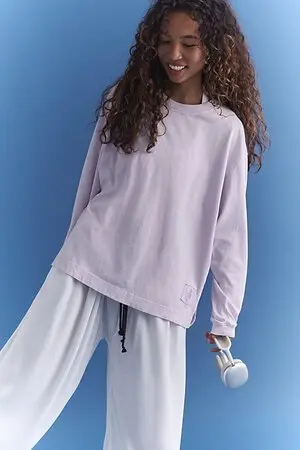 Free People Hustle Layer Top - Cool Lilac
