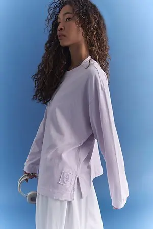 Free People Hustle Layer Top - Cool Lilac