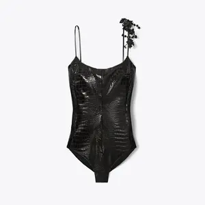 Tory Burch Faux Croc Bodysuit