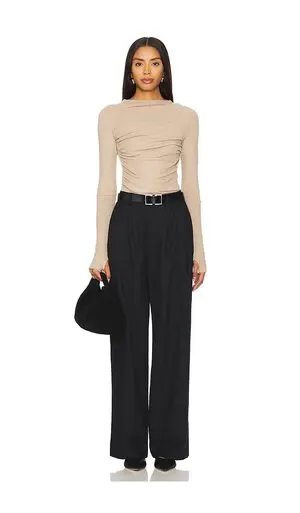 Enza Costa Cashmere Twist Top - Tan