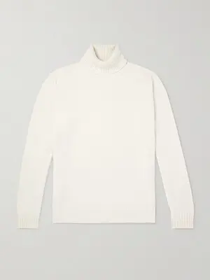 Thom Sweeney Cashmere Rollneck Sweater - Neutrals