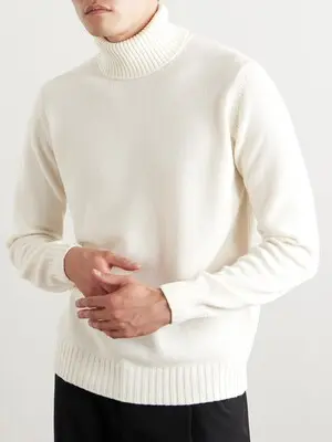 Thom Sweeney Cashmere Rollneck Sweater - Neutrals
