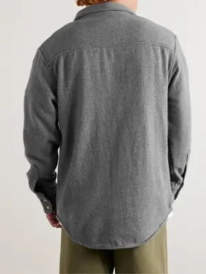 THE ELDER STATESMAN Cashmere Overshirt - Gray