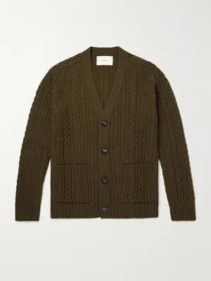Purdey Cable-knit Cashmere Cardigan
