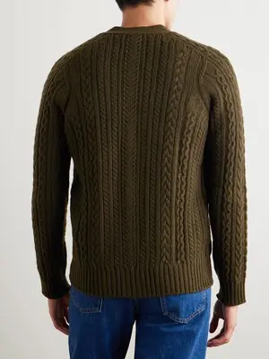 Purdey Cable-knit Cashmere Cardigan