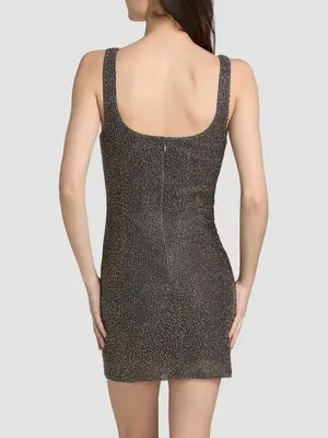 L'Agence Inori Beaded Scoopneck Minidress