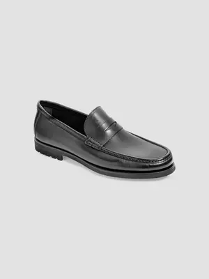 To Boot New York Belfast Leather Penny Loafers - Nero