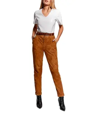 AS By DF Felicity Recycled Leather V-neck Top