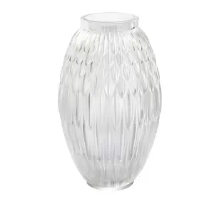 Lalique Plumes Vase - No Color
