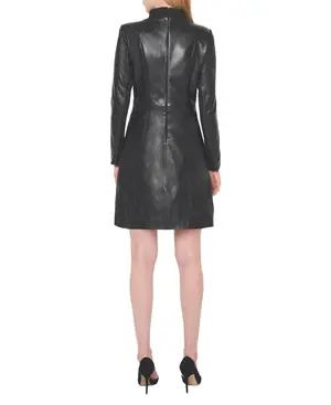 AS By DF The Lbd Upcycled Leather Mini Dress