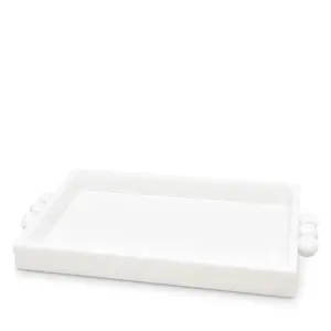 TIZO Lucite Tray With Bubble Handles - White