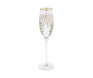 SPODE Christmas Tree Polka Dot Champagne Flute, Set Of 4