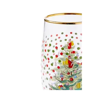 SPODE Christmas Tree Polka Dot Champagne Flute, Set Of 4