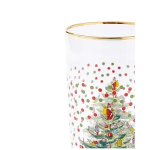 SPODE Christmas Tree Polka Dot Highball Glass, Set Of 4