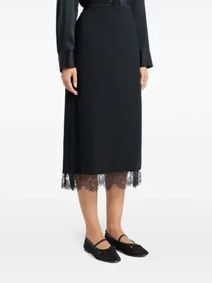 Vince Lace Paneled Skirt